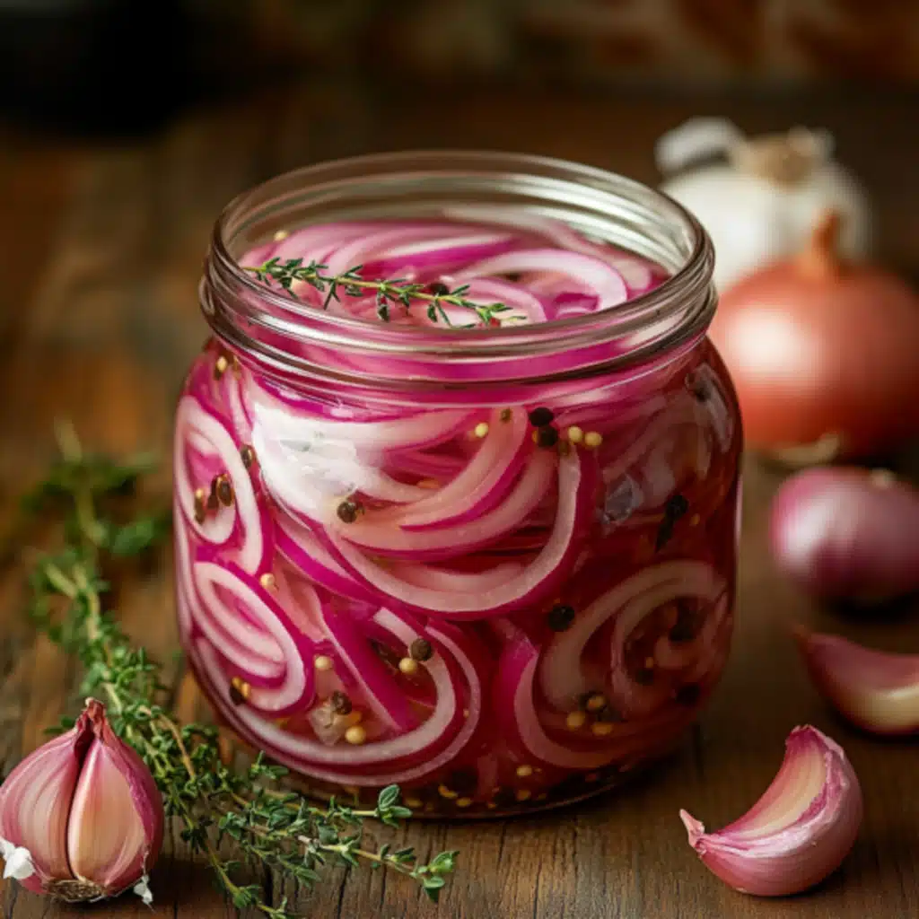 Oignons Rouges Marinés Maison - recettesauquotidien.com